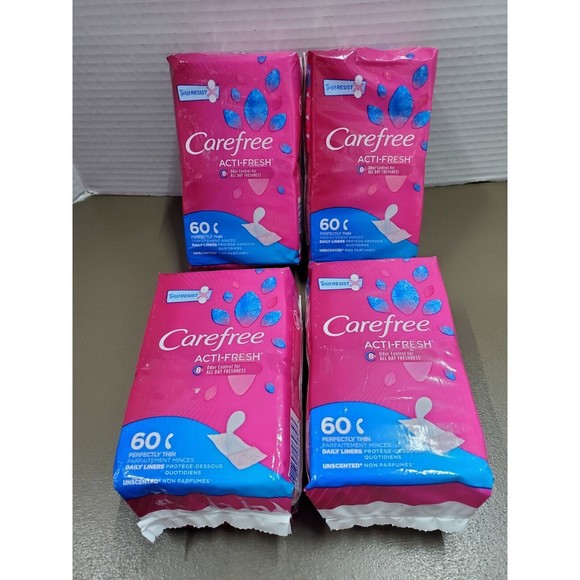 Carefree | Other | 4 Pack Carefree Acti Fresh Body Shape Pantiliners 6 ...